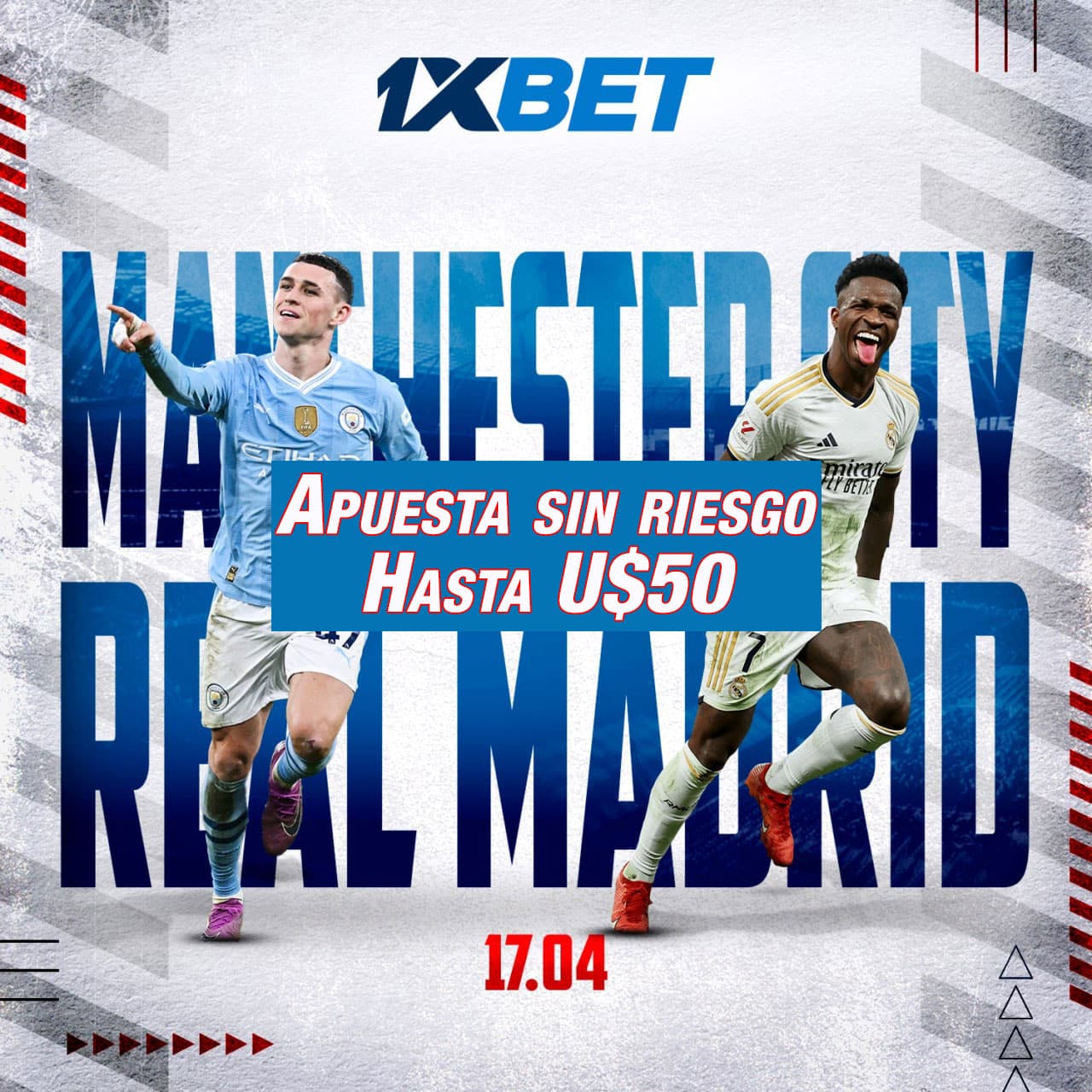 Manchester City vs Real Madrid - 17/04 - Recibe US$50 sin riesgo