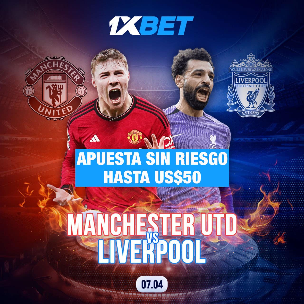 Manchester United vs Liverpool - Recibe US$50 sin riesgo